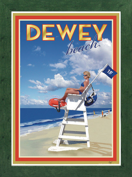 Dewey Beach Lifeguard – Beach Town Posters